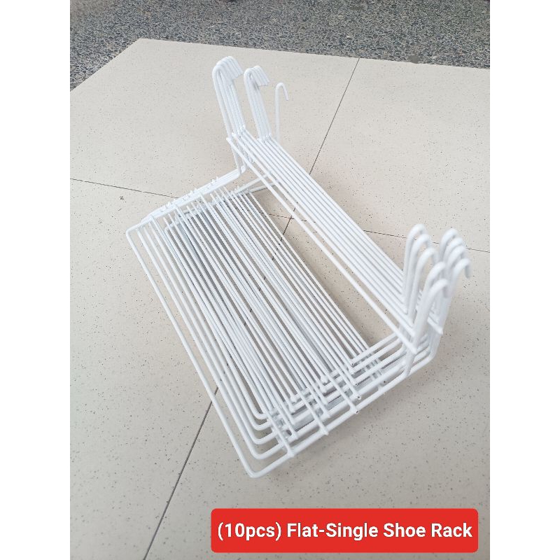 (10pcs) Single Shoe Rack Hanging Shelf Rack Wall Display | Shopee ...
