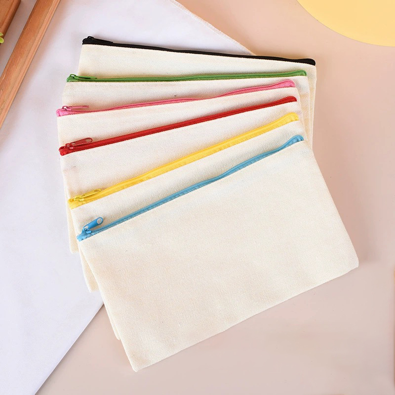 HGS Big Capacity Zipper Pencil Case Canvas Pencil Pouch Pen Case Pen ...