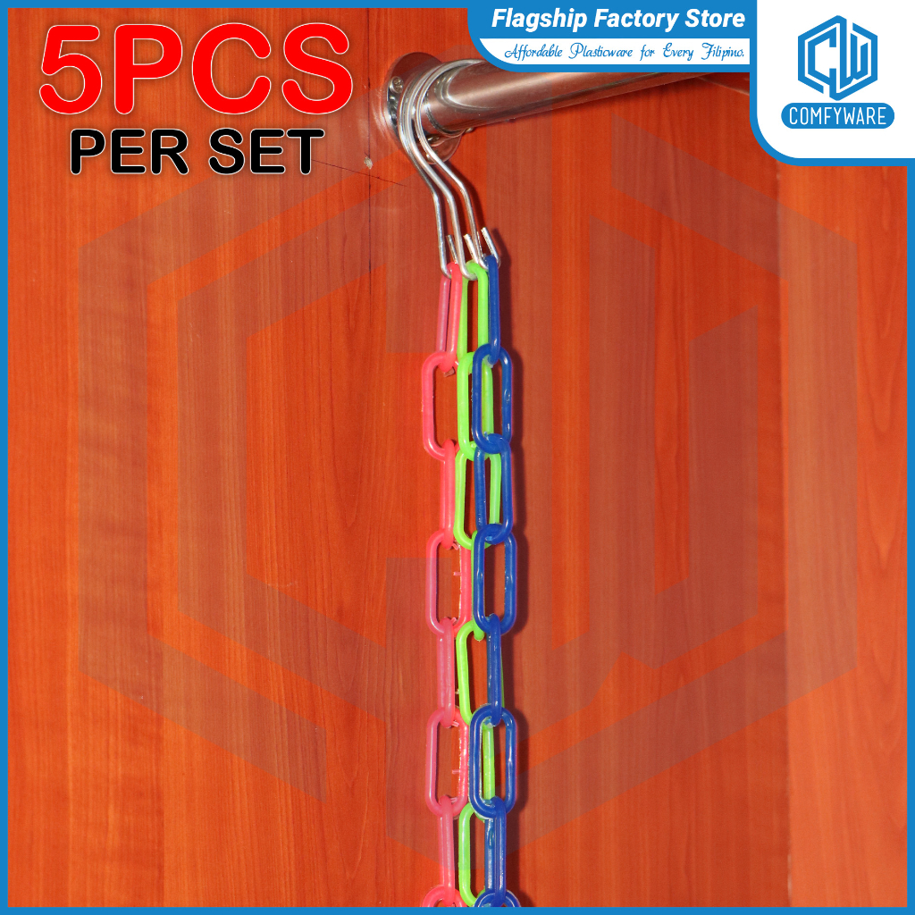 Wholesale (5PCS/SET) Colored Plastic Chain (Kadena) w/ Single Hook ...