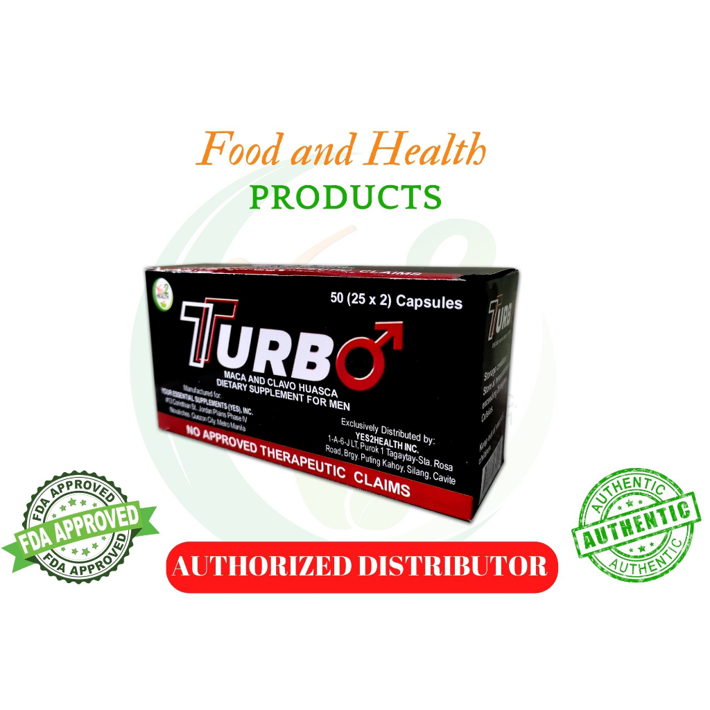 Turbo Dietary Supplement for Men (1 Box: 50 Capsules) | Shopee Philippines