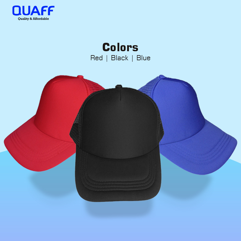 QUAFF Sublimation Net Cap full Color (BLACK, RED, BLUE) | Shopee ...