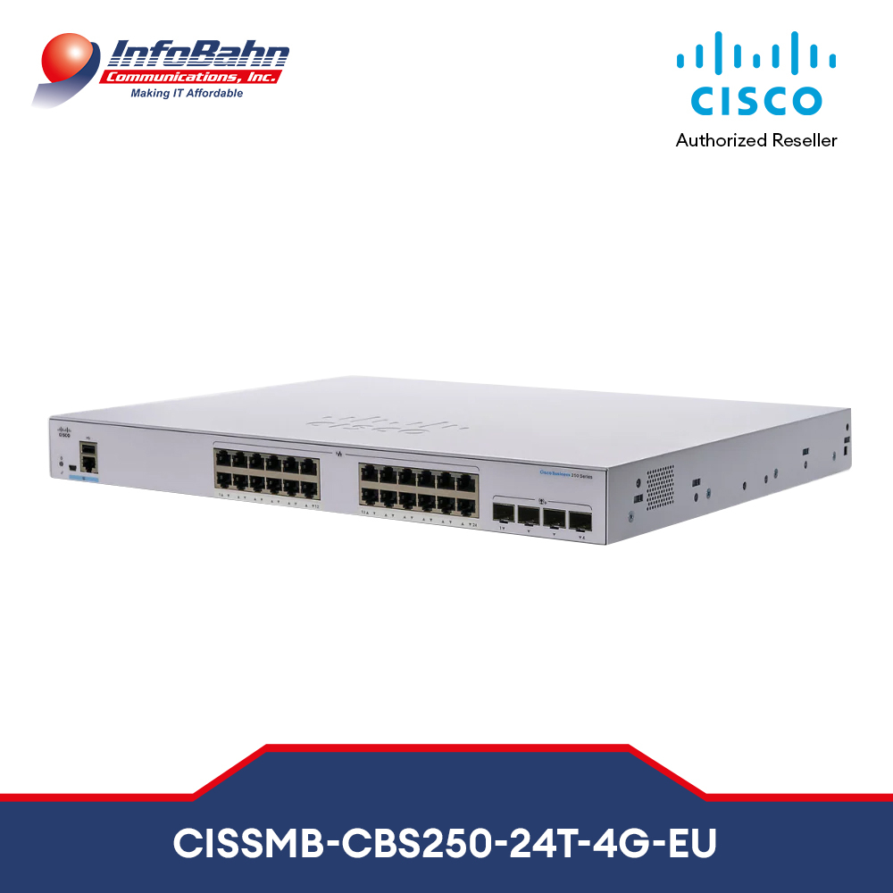 Cisco Cbs250-24t-4g Smart Switch,24 Port Ge,4x1g Sfp Cbs250-24t-4g-Eu ...