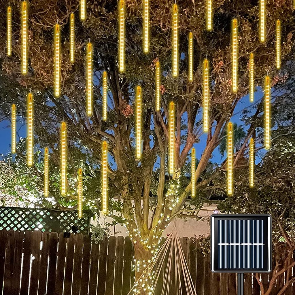 Meteor Shower Solar Led Rain Lights Waterfall Led Solar Light Outdoor ...