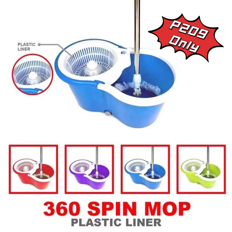 Microfiber 360 spin mop with bucket floor cleaning spin mop with mop ...