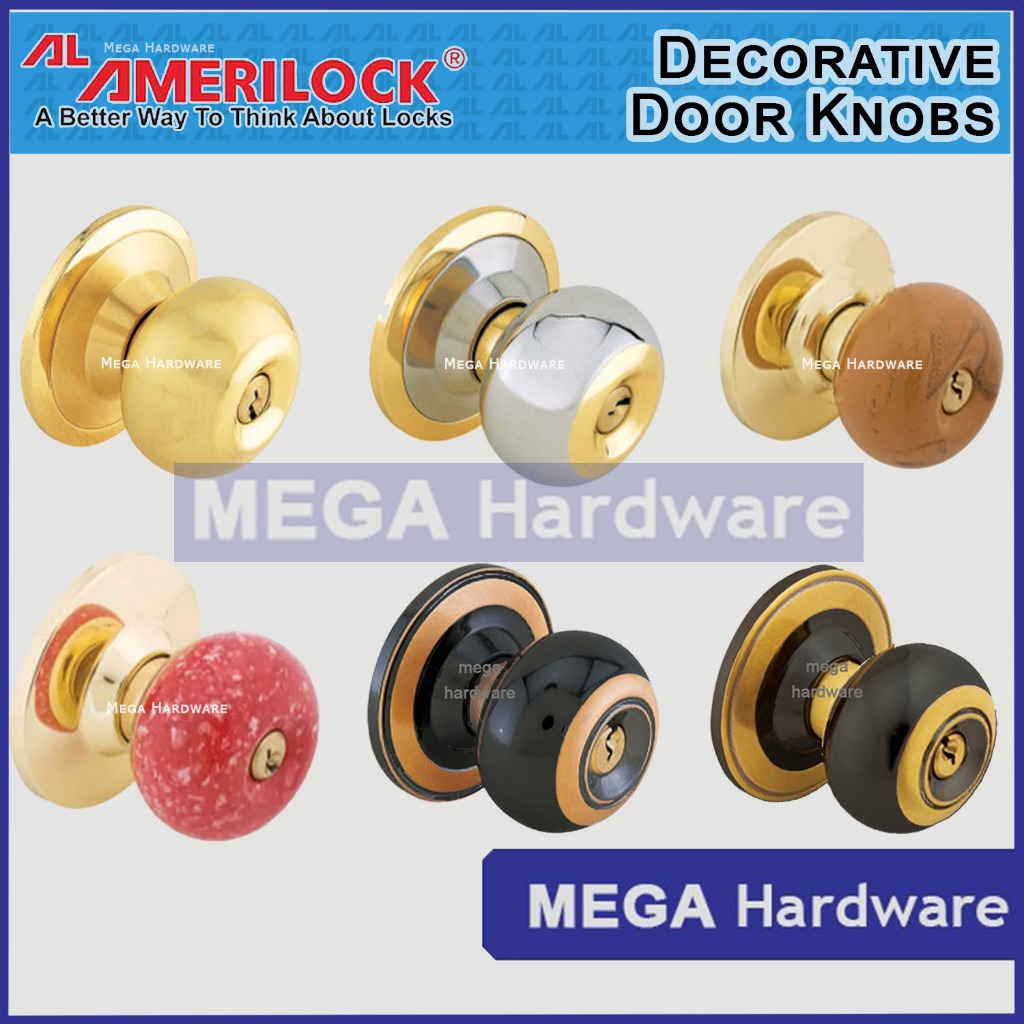 AMERILOCK Door Knob Keyed Entry Decorative Lockset (3 keys) | Shopee ...