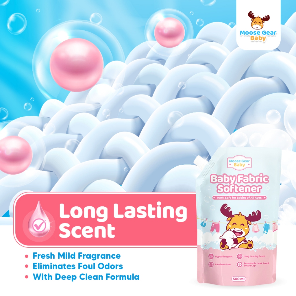 Moose Gear Baby Fabric Softener 500ml (Powder Scent) Hypoallergenic ...