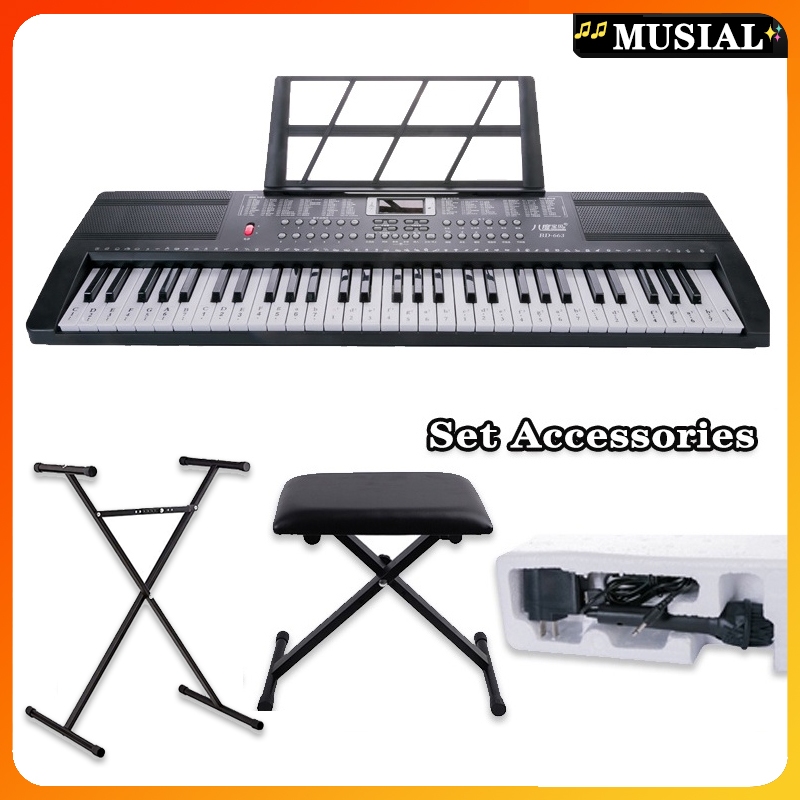61-Key Digital Electric Adult Piano Keyboard & Sheet Music Stand ...