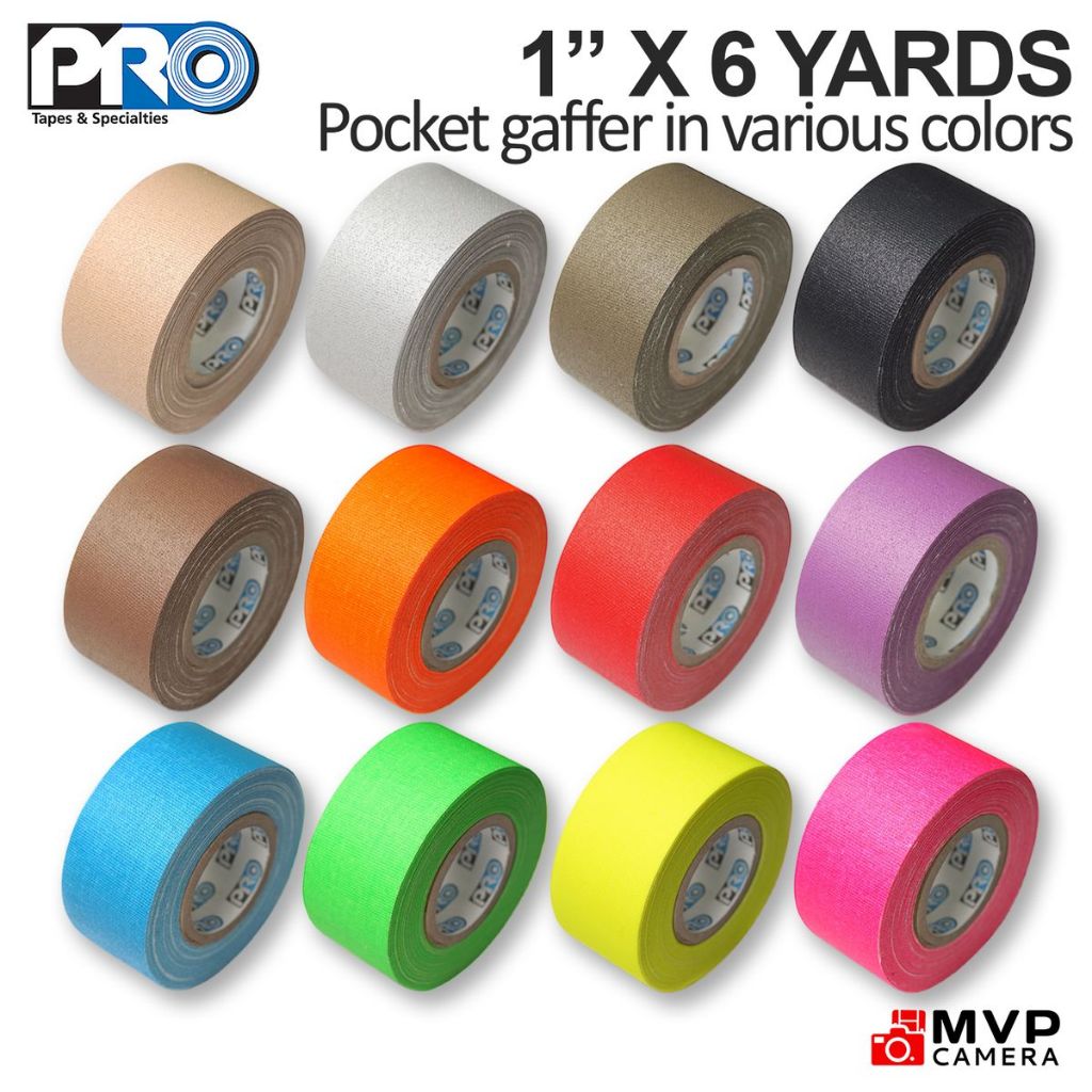 PRO GAFF Gaffers Tape Gaffer 1 Inch X 6 Yards Standard and Fluorescent ...