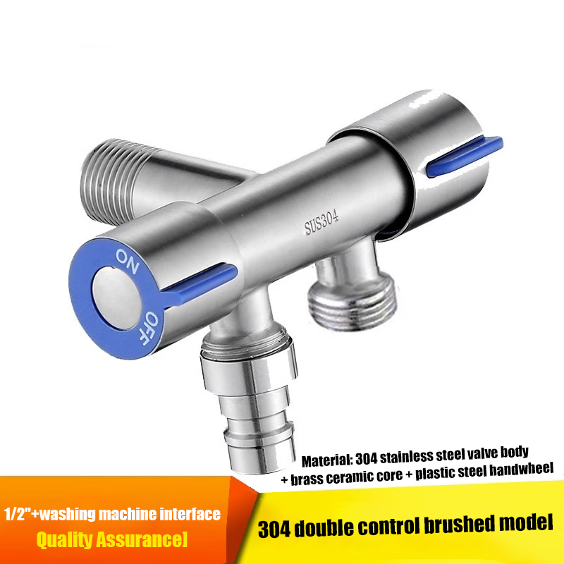 SUS304 Two Way Angle Valve 1/2" Angle Valve Multi-function Stainless ...