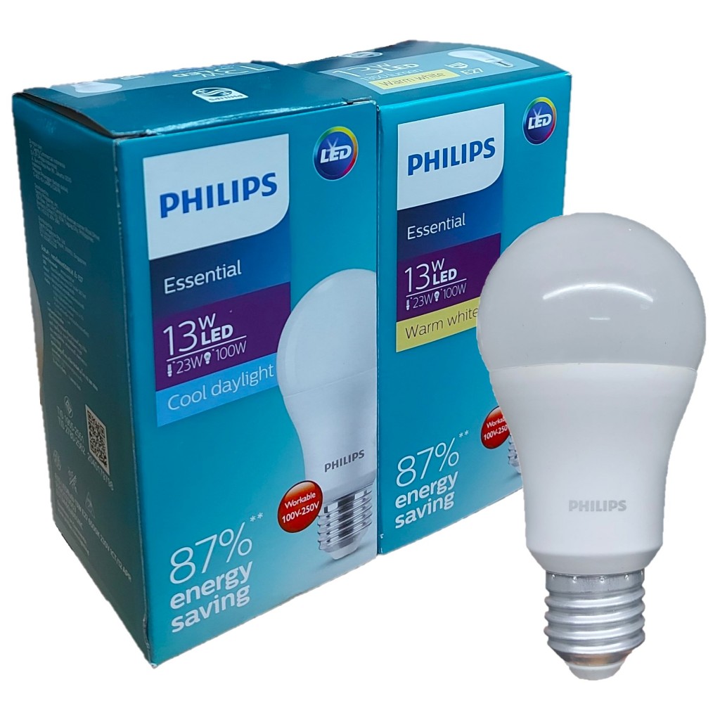Philips Essential LED Light Bulb - 3W/5W/7W/9W/11W/13W | Shopee Philippines