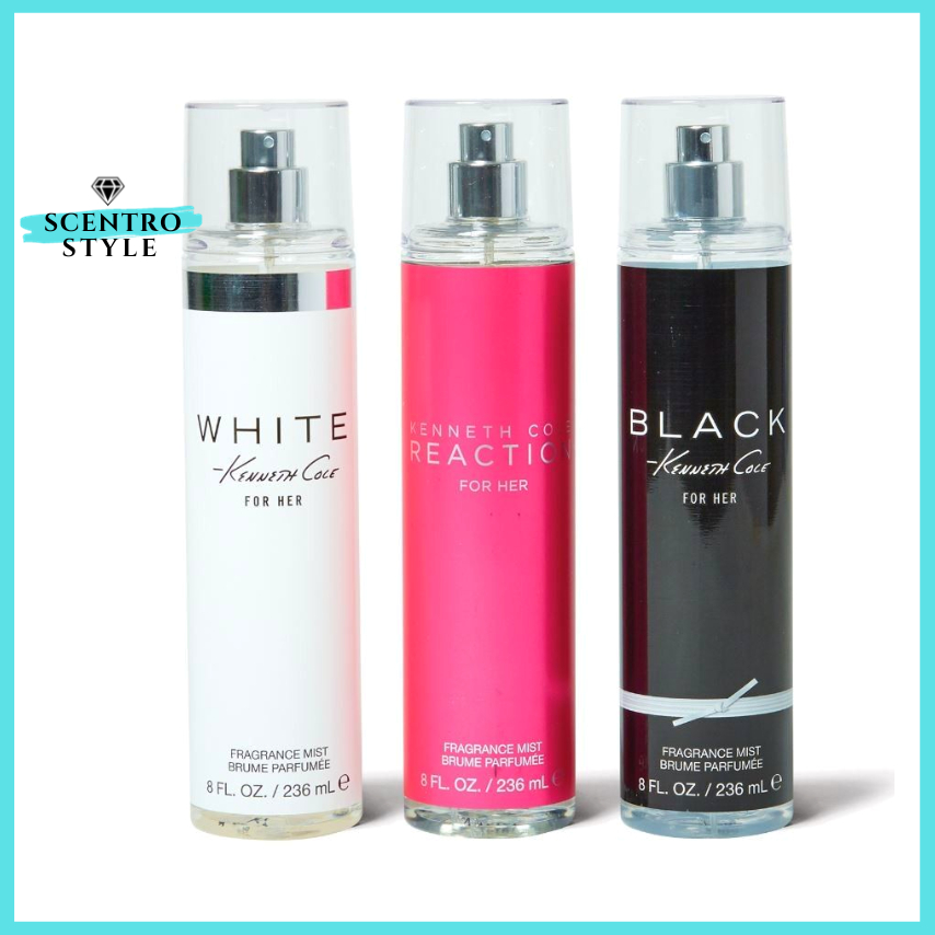 Kenneth Cole Perfume Mist Black / White / Reaction Fragrance Mist 236ml ...