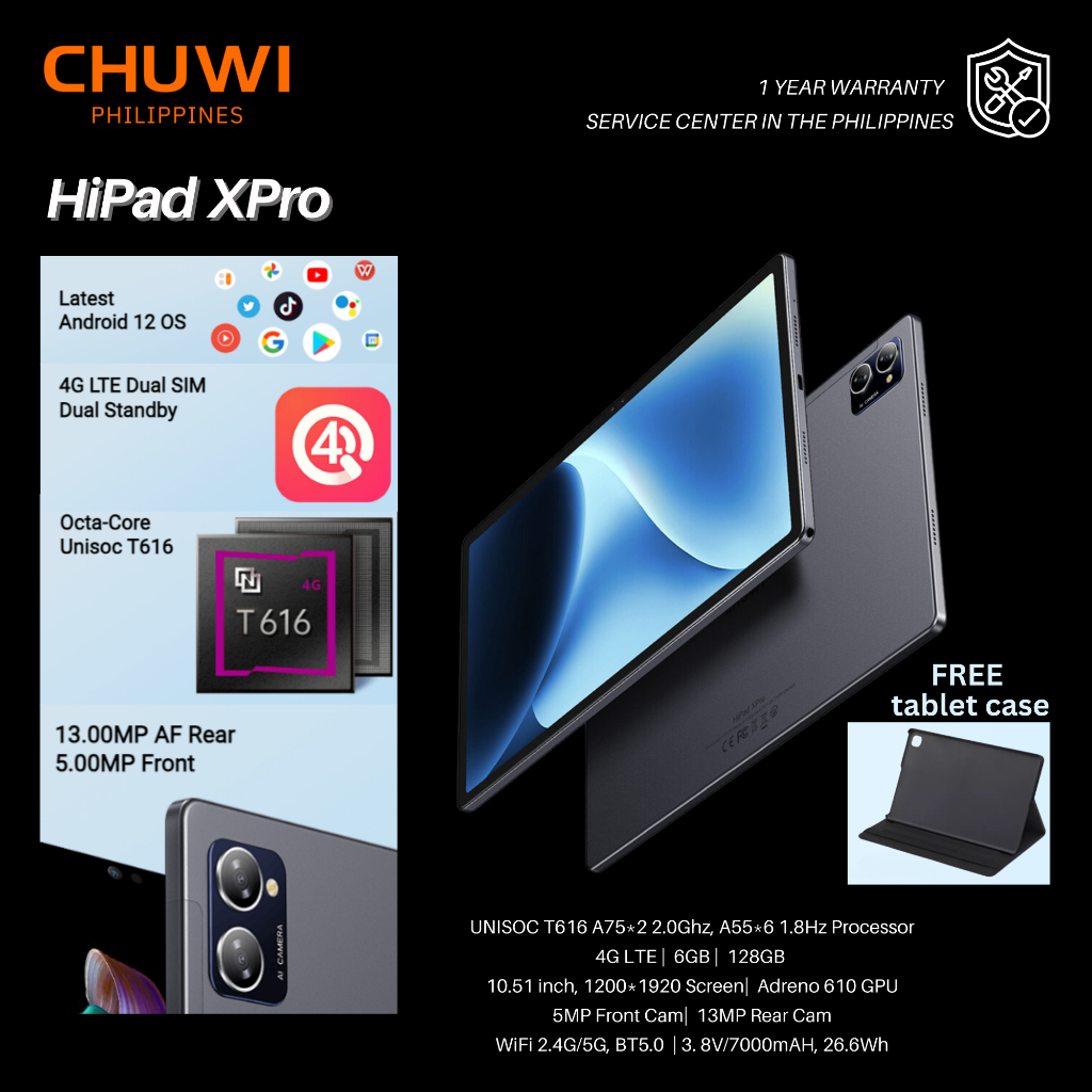 Chuwi Hi-Pad Xpro 4G LTE Tablet Unisoc T616 | Shopee Philippines