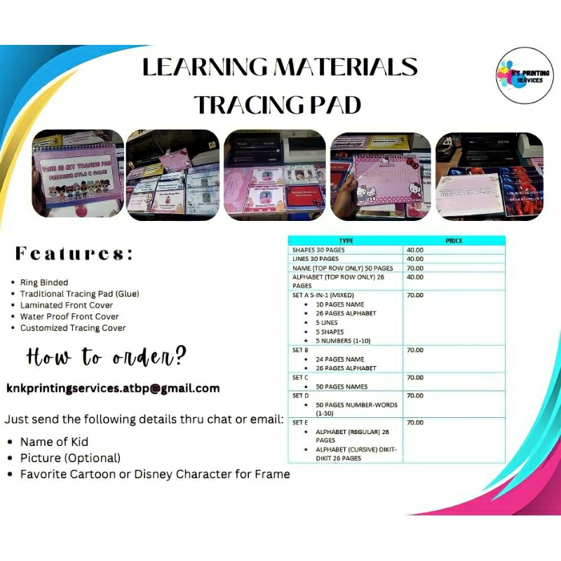 CUSTOMIZED TRACING PADS 5-in-1 For Nursery, Prep, Kinder & Grade 1 ...