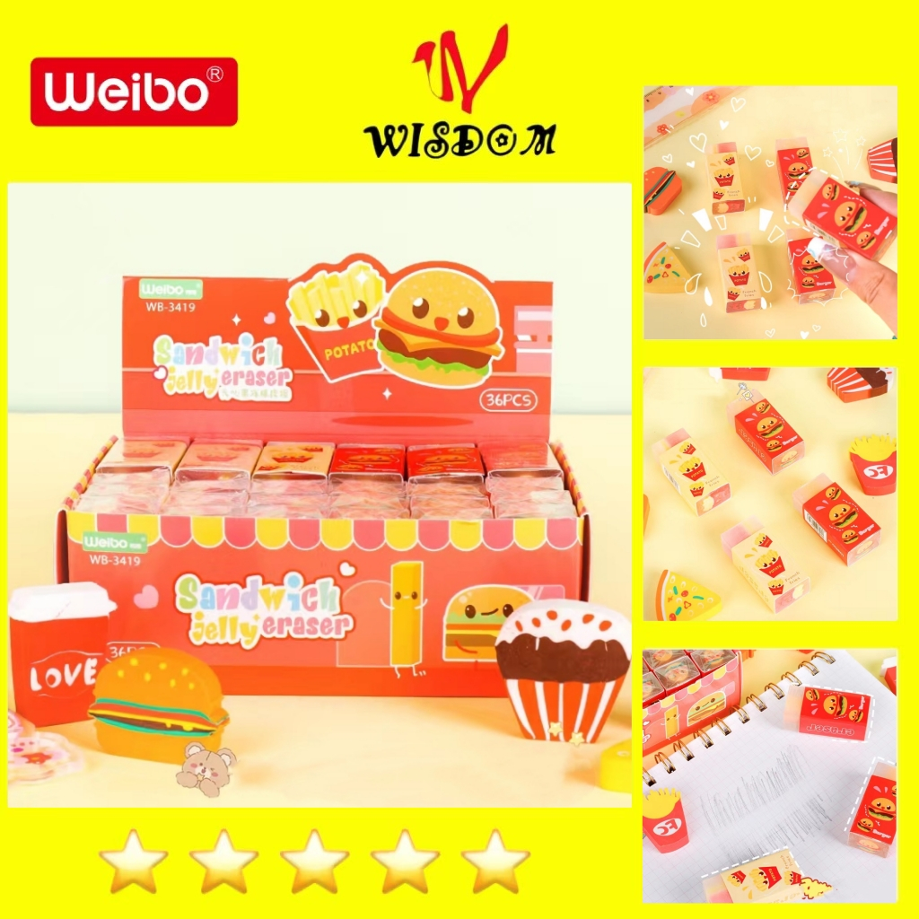 WISDOM WEIBO WB-3419 ERASER 1pcs SCHOOL SUPPLIES/Giveaways | Shopee ...