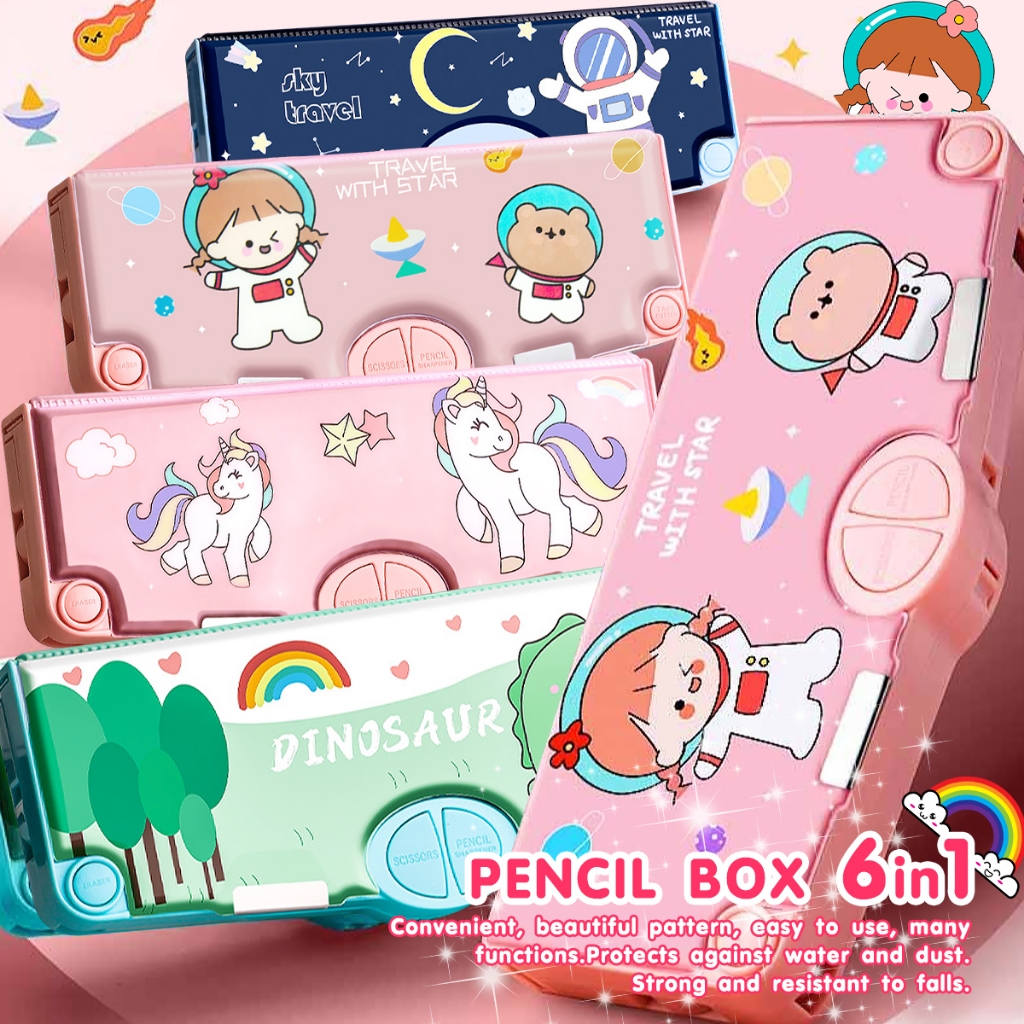 Pencil Box Cartoon Pencil Case Creative Storage Multifunctional ...