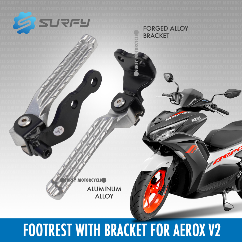 Aerox V1/V2 Rear Footrest With Bracket Set Alloy Footpeg Assembly ...