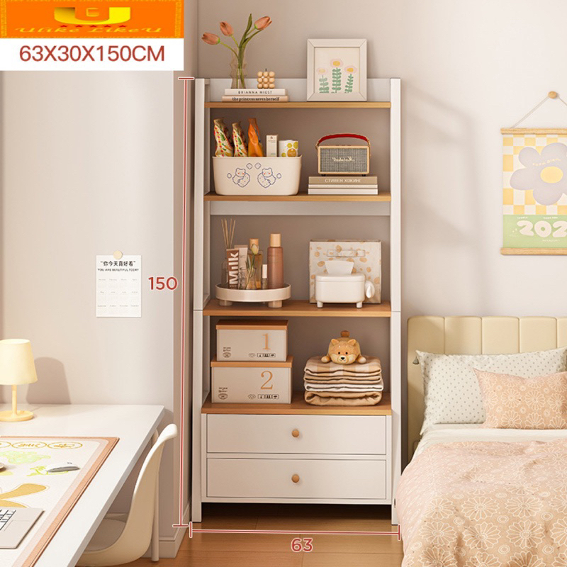 Bedside rack floor-standing multi-layer storage shelf living room ...