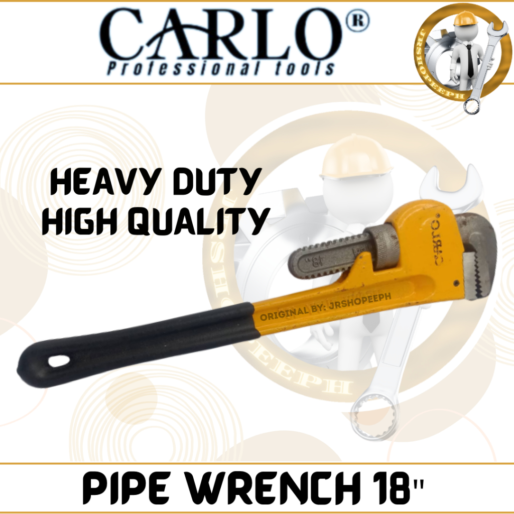 Jrshopeeph Carlo Pipe Wrench 18" Pipe Spanner Stillson Wrench ...