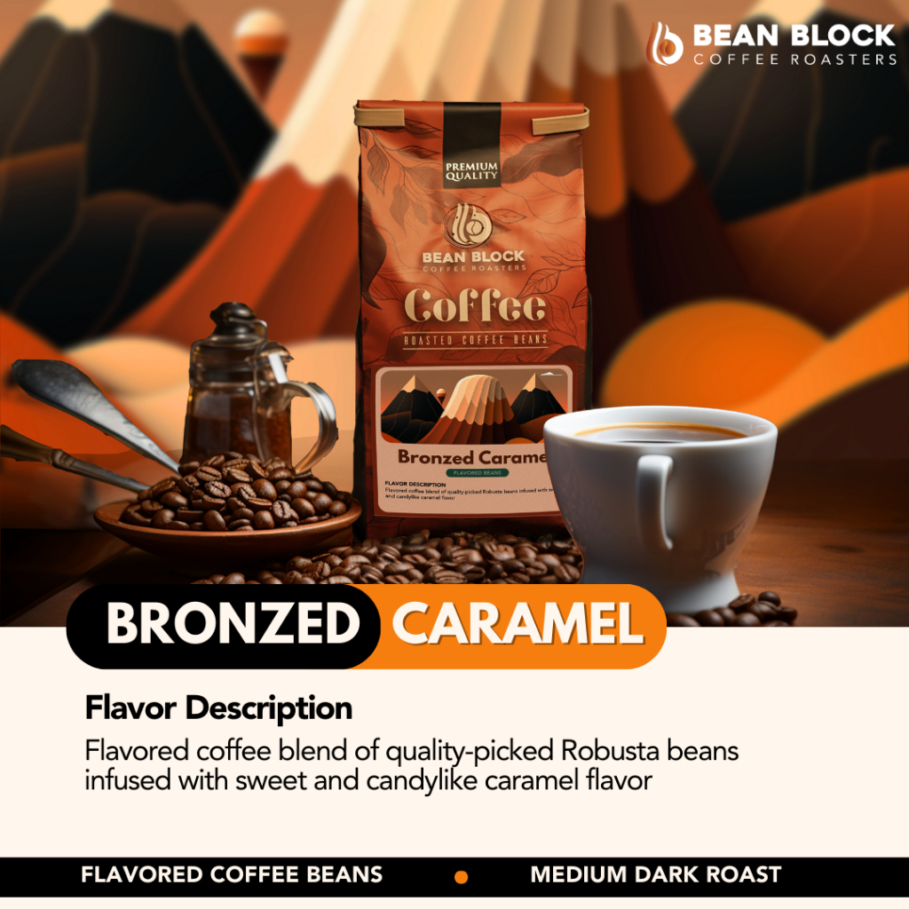 Bronzed Caramel Premium Flavored Coffee Beans - Bean Block- | Shopee ...