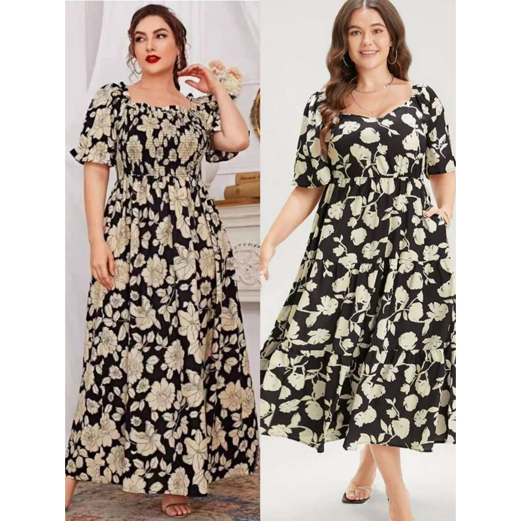 fannyfashion new plussize fashion 332#3026 floral formal PLUS size maxi Dress(FIT T0 XL ...