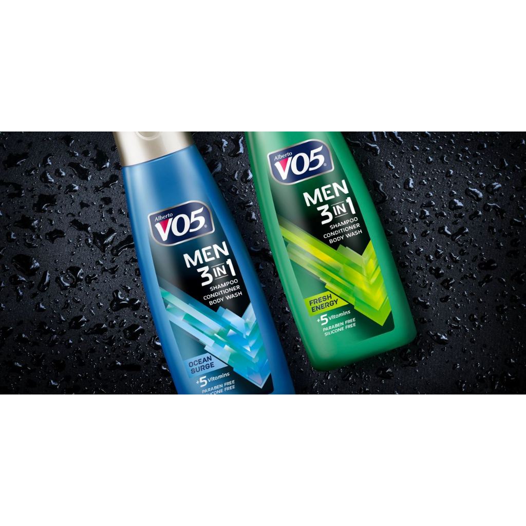 VO5 FOR MEN 3in1 Shampoo, Conditioner & Body Wash 12.5 FL OZ (370ML ...