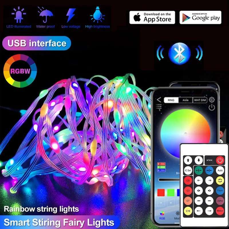 LED String Party Christmas Lights Dream Color Smart Led String Outdoor ...