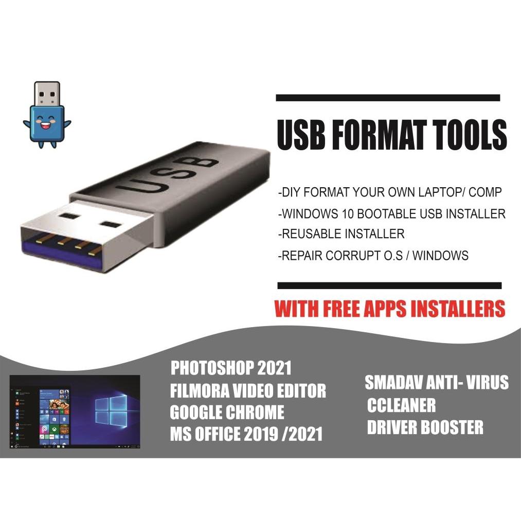32GB Format Tools Bootable USB Installer W10 Pro Fully Activated ...