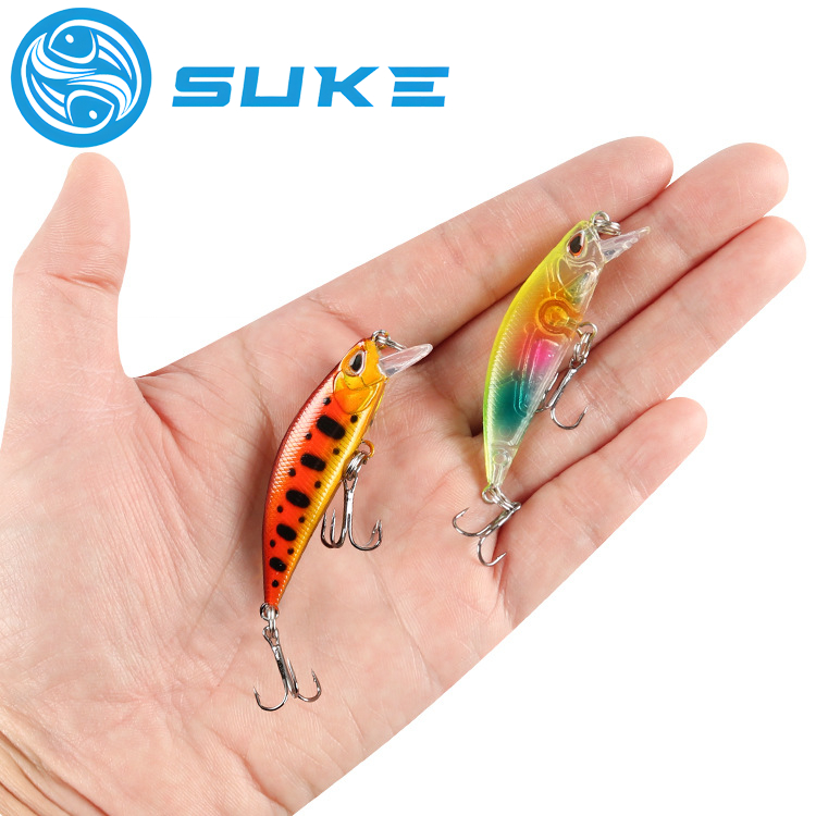 SUKE Fishing Lure Top Water SwimBait Lure 3D Eyes Minnow Buzz Bait Lure ...