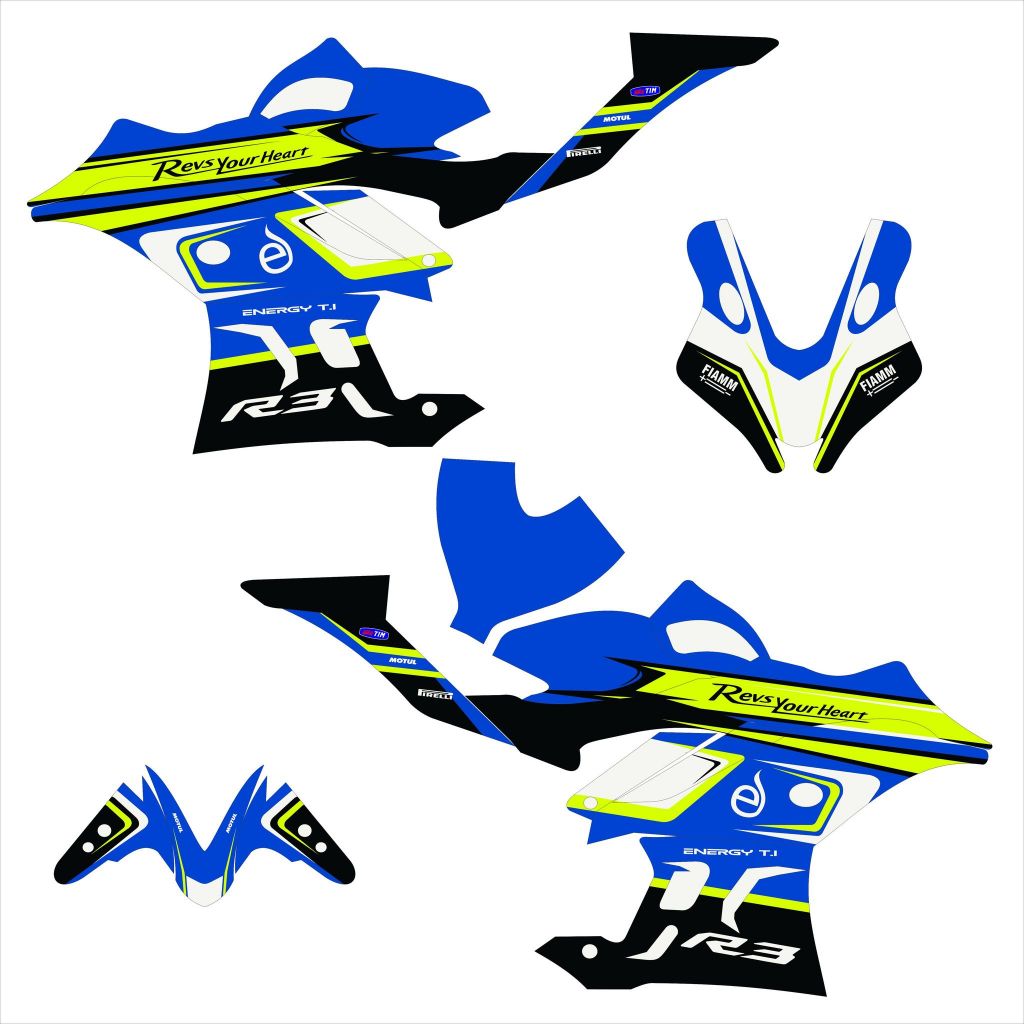 Yamaha YZF R3 ( 2019 - 2022 ) Graphics kit Sticker Decal | Shopee ...
