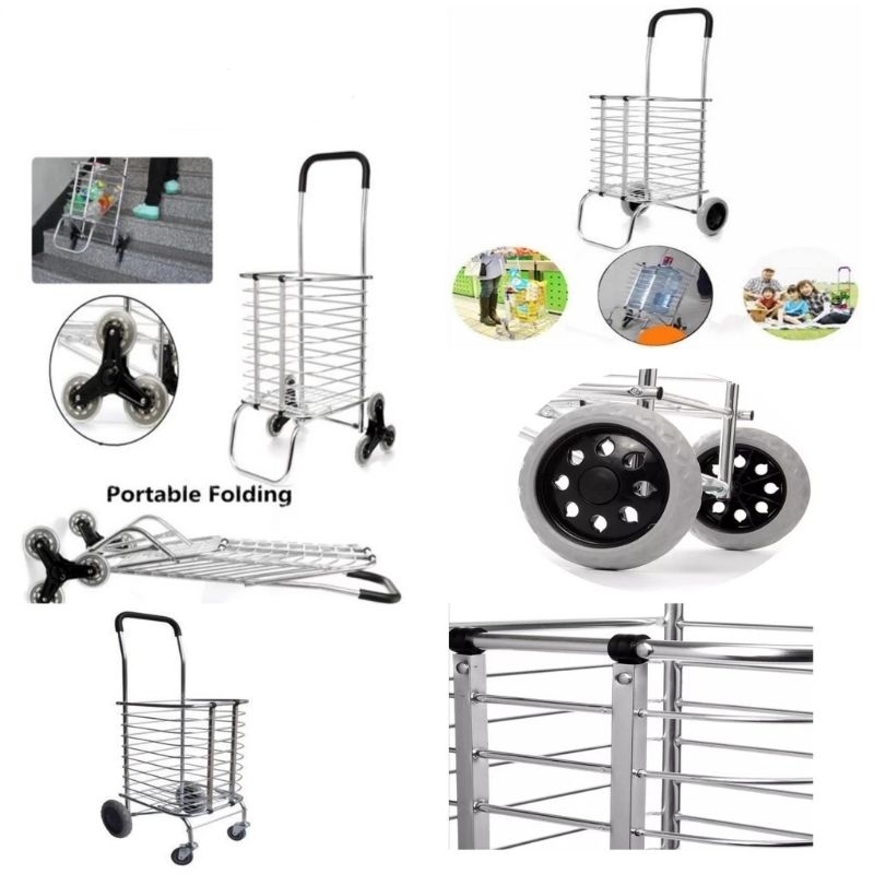Foldable Shopping Cart, Basket Trolley Cart 2Wheels,4Wheels,6Wheels ...