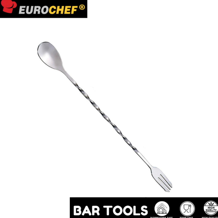 Eurochef Bar Spoon With Fork. The Long Handle Of The Bar Spoon Allows ...