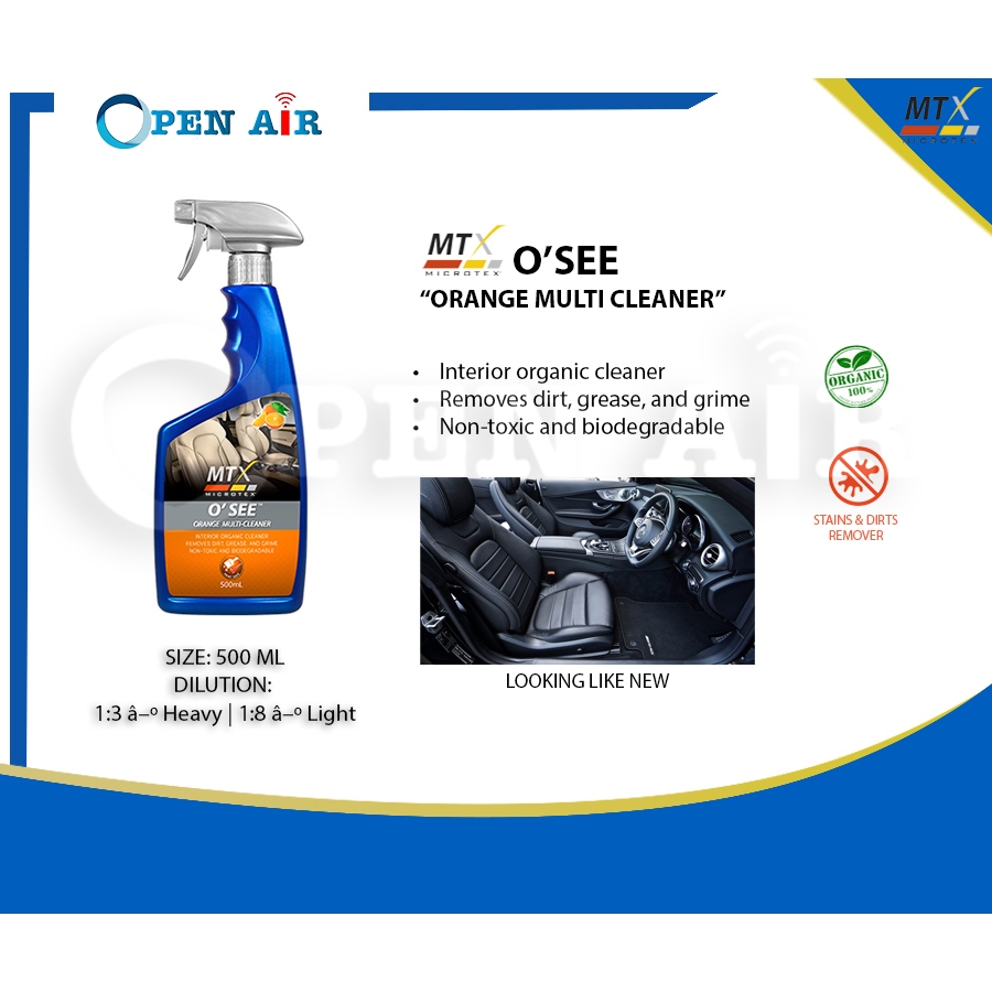 Microtex MTX Car Care O'SEE 500ml- Orange Multi-Cleaner | Shopee ...
