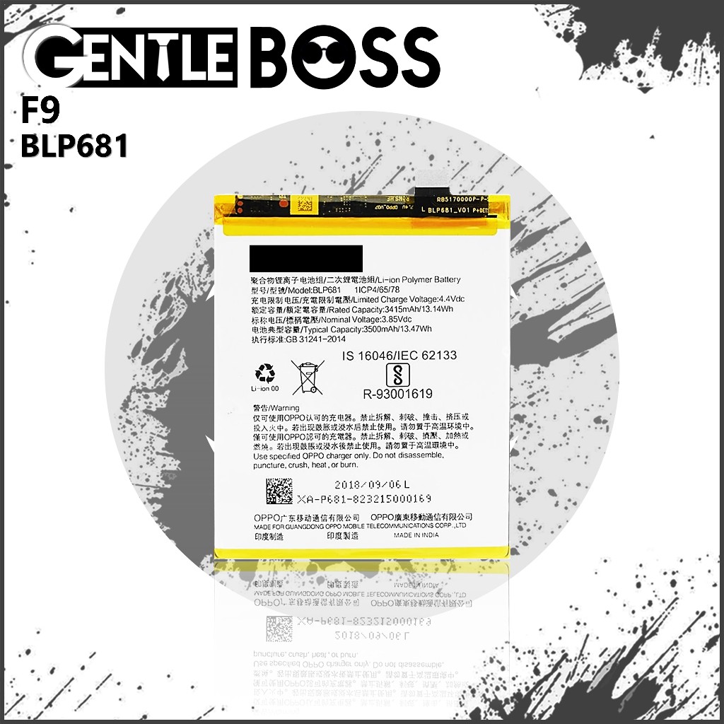 Original Battery for Oppo F9 BLP681 with Free Tools | Shopee Philippines