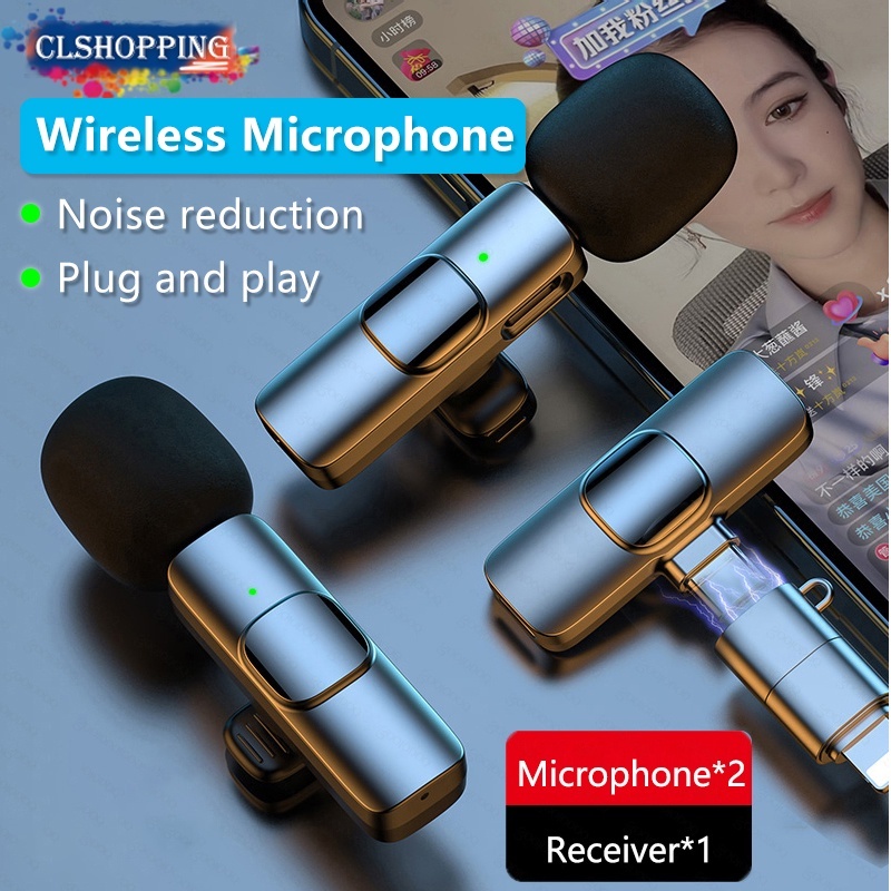 【Lowest Price】Wireless Microphone Wireless Mic Lavalier Microphone ...