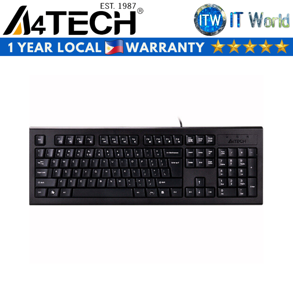 A4tech KRS-85 Black Natural A FN RoundedEdge Keycaps Wired Keyboard | itw | Shopee Philippines