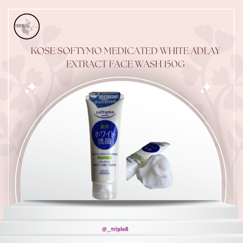 Kose Softymo Medicated White Adlay Extract Face Wash 150G | Shopee Philippines
