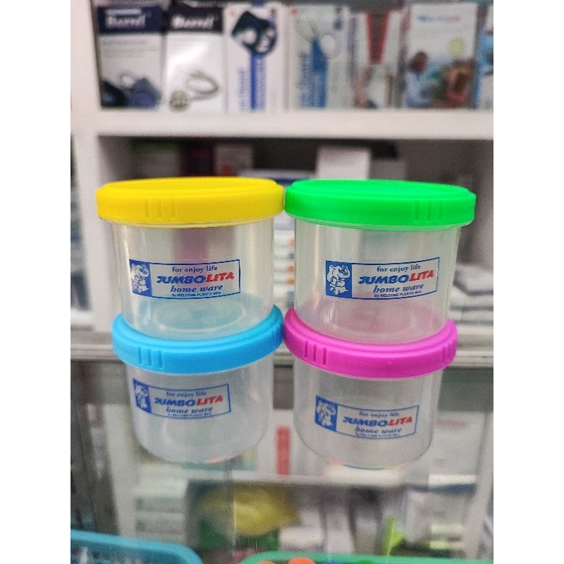 Cotton Balls Container (Green, Pink, Yelow & Blue) - Plastic Material ...