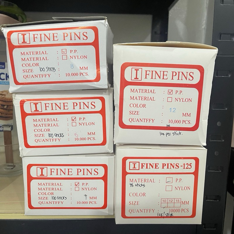 Per Box Tagging Pins 5mm 7mm 8mm 10mm 12mm Label | Shopee Philippines
