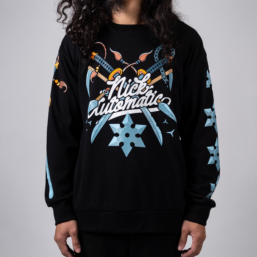 Nick Automatic "SHOGUN" Black Long Sleeve Shirt | Shopee Philippines