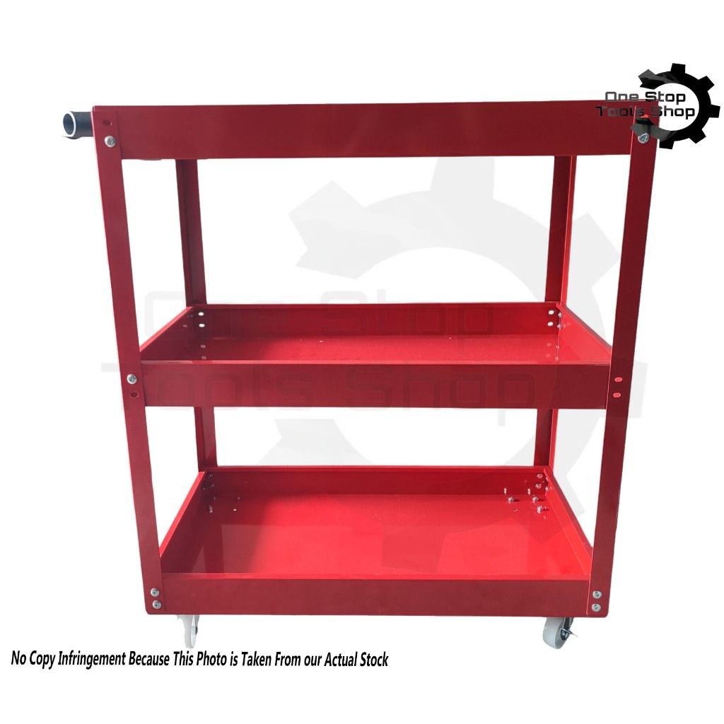OSTS 3 Layer Trolley Hand Push Tool Cart For Tool Storage Parts Car ...