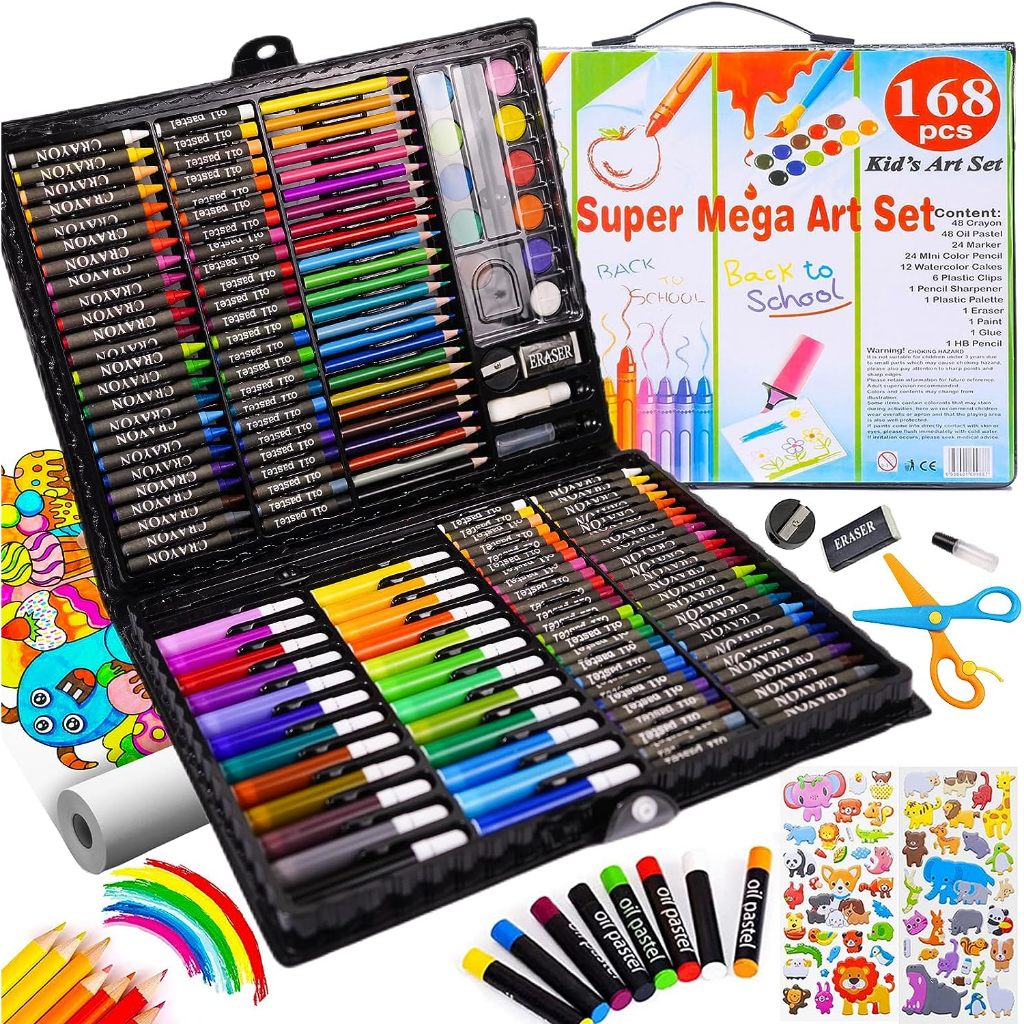 GAMI 168PCS Art Kit, Drawing Painting Art Supplies for Kids Girls Boys ...