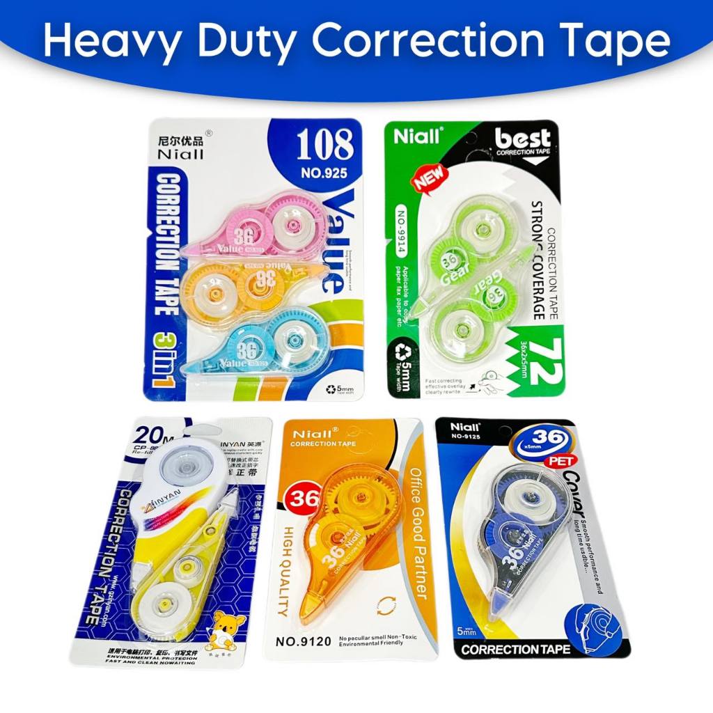 HEAVY DUTY CORRECTION TAPE FOR SCHOOL & OFFICE | Shopee Philippines