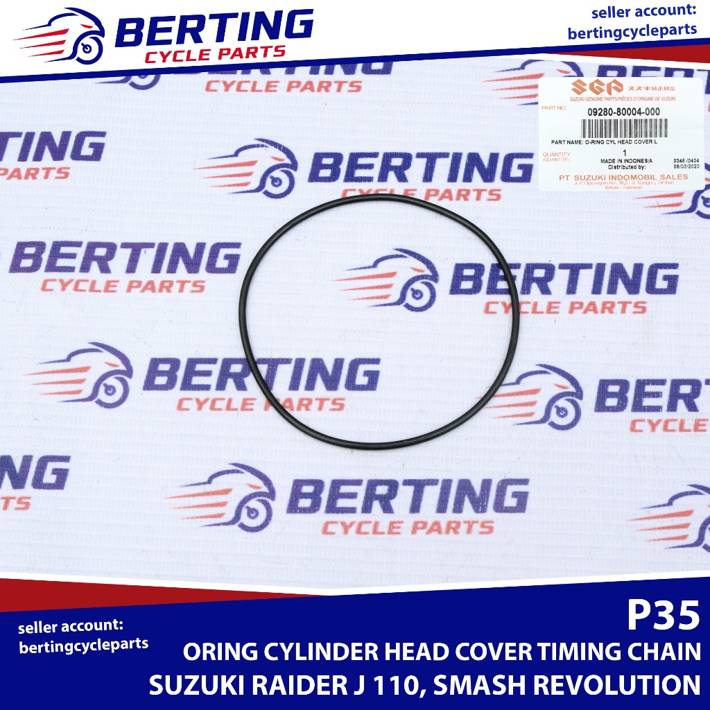 SGP ORING CYLINDER HEAD COVER TIMING CHAIN Suzuki Raider J 110 Smash ...