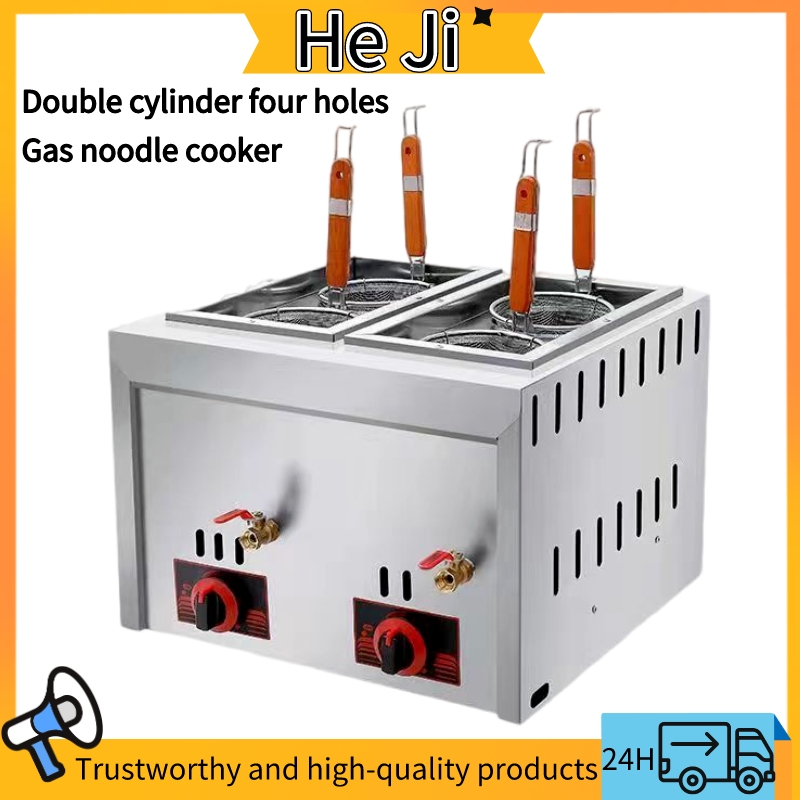 Stainless noodle cooker 4 Holes Heavy Duty noodles gas cooker desktop ...