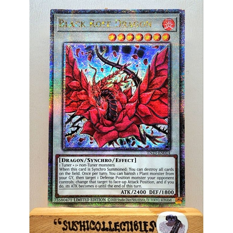 Yugioh! 1x Black Rose Dragon (TN23 - Quarter Century Secret Rare) Limited Edition | Shopee ...