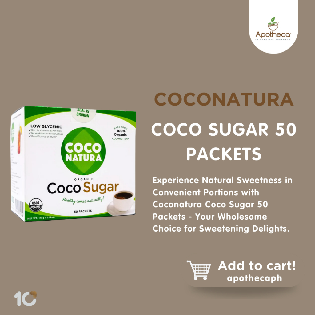 Coconatura Coco Sugar 50 Packets - Natural Sweetness in Convenient ...