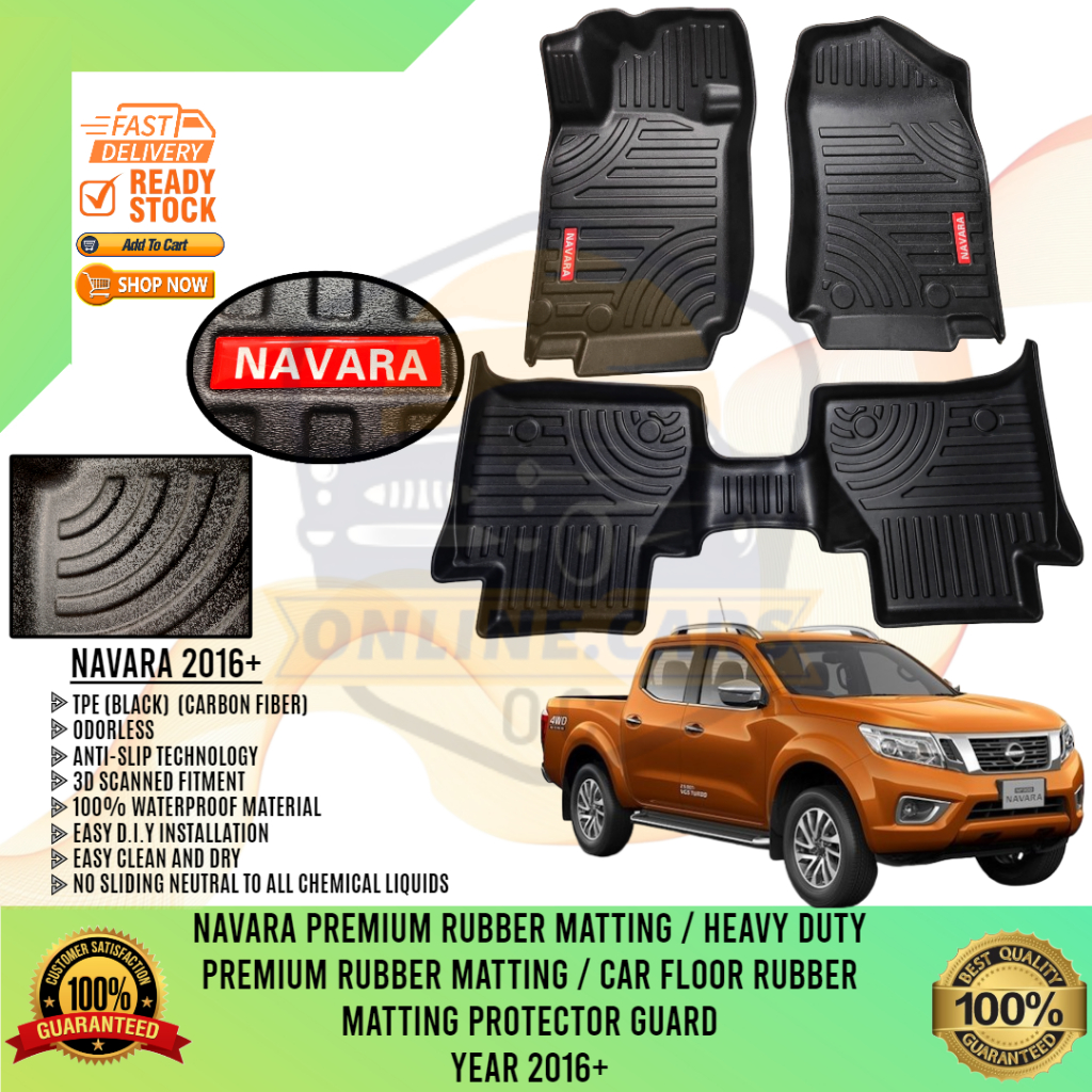OC TPE Deep Dish Mat for Navara 2016+ Car Deep Dish Matting 1 Set ...