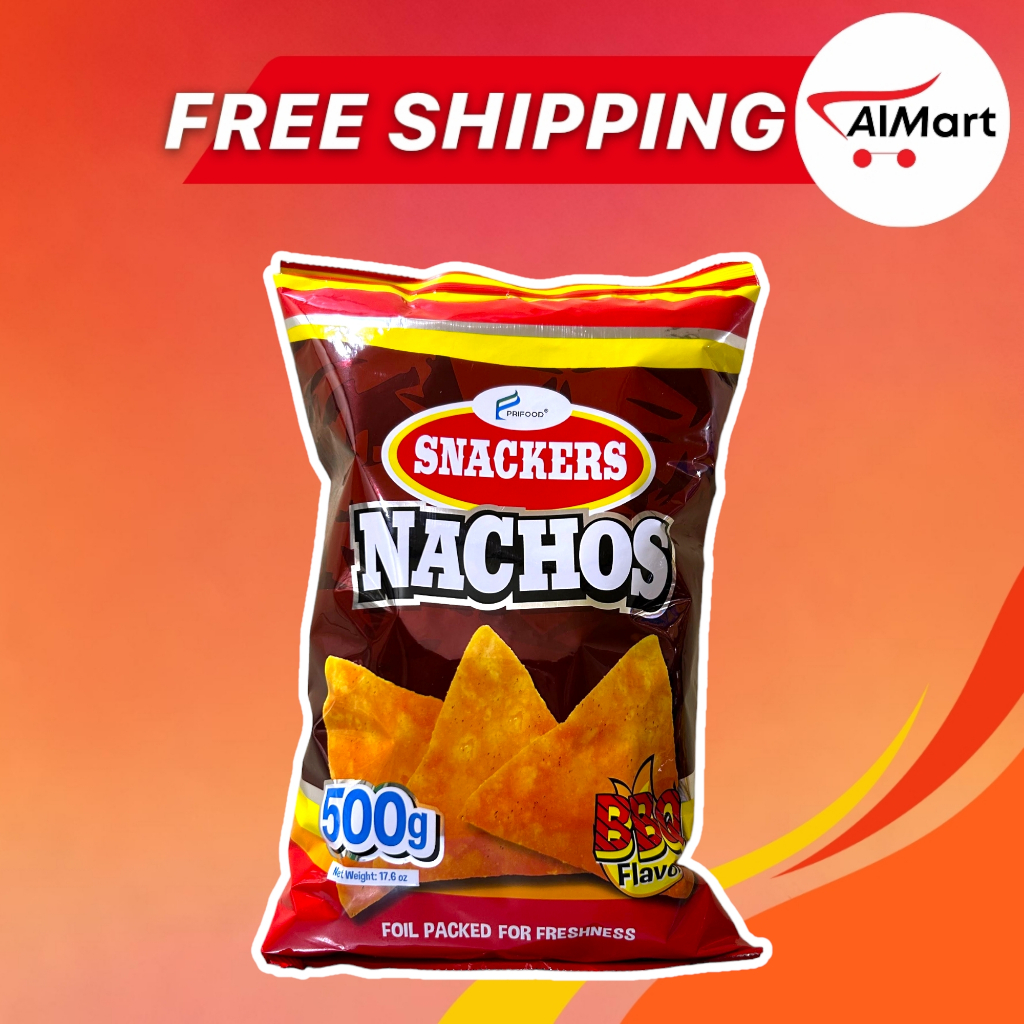 SNACKERS NACHOS (CHEESE, BBQ, LIGHTLY SALTED) (2 x 500 GRAMS EACH ...