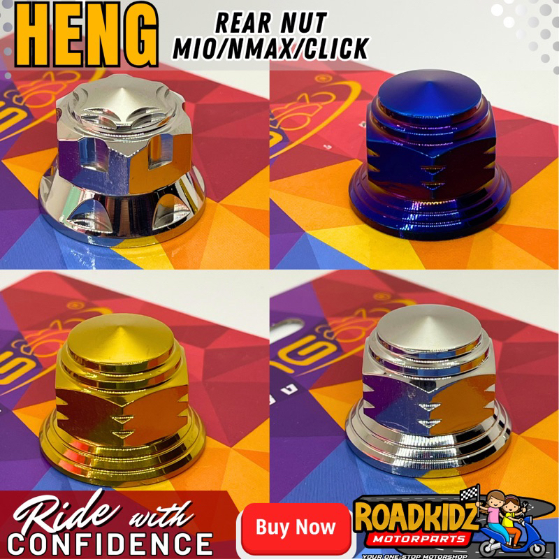 HENG REAR NUT MIO/NMAX AEROX/CLICK PCX ADV/XMAX (SOLD PER PIECE ...