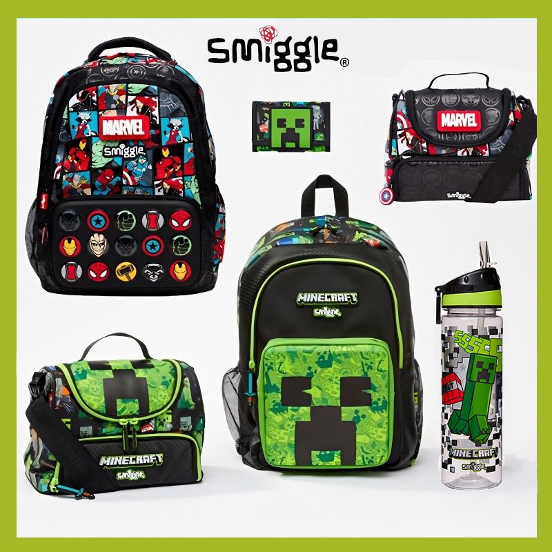 【Manila Ship】Smiggle MINECRAFT Classic Backpack MARVEL Backpack School ...